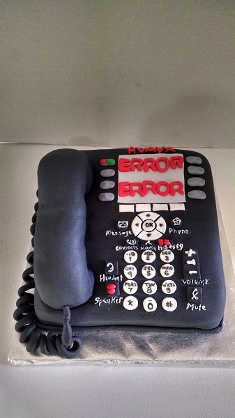 Telephone Birthday Cake